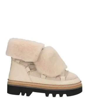 Hogan Ankle Boots Size Shearling - Beige
