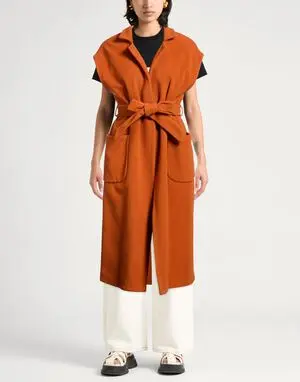 CARLA G. Coat Rust Size Virgin Wool, Polyamide