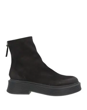 HALMANERA Ankle Boots In Nubuck Leather - Black