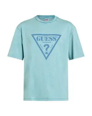 Guess T-shirt Sky Size Cotton - Blue