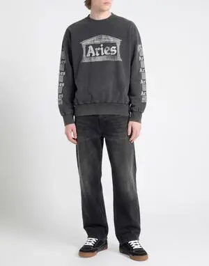 Aries Sweatshirt Charcoal Size Cotton
