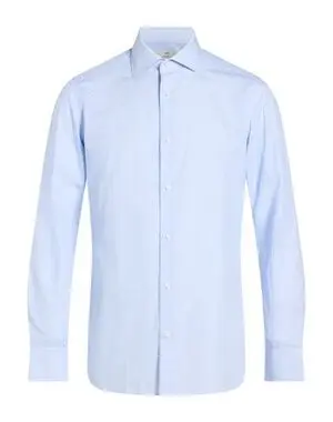 LUIGI BORRELLI NAPOLI Shirt Light Size Cotton - Blue