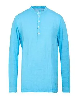 120% Lino Shirt Light Size Linen - Blue