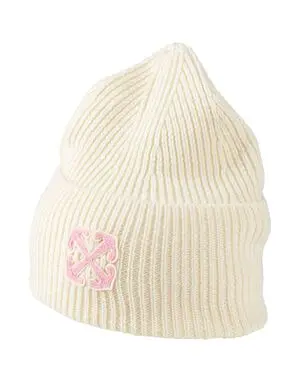 OFF-WHITE™ Ribbed Wool Beanie With Logo Detail