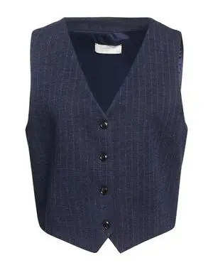 CIRCOLO 1901 Tailored Vest Size Virgin Wool, Cotton, Polyester - Blue