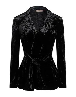 CARLA G. Blazer Size Polyester, Elastane - Black