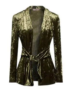 CARLA G. Blazer Size Polyester, Elastane - Green