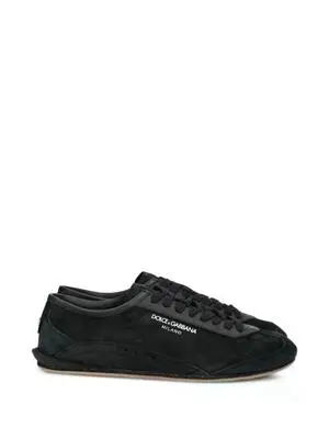 Dolce & Gabbana Panelled Logo-print Sneakers - Black