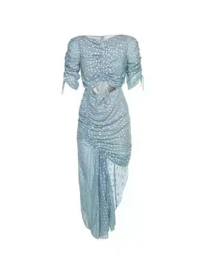 424 Gathered Cut-out Midi Dress