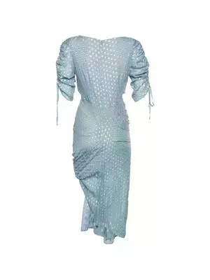 424 Gathered Cut-out Midi Dress