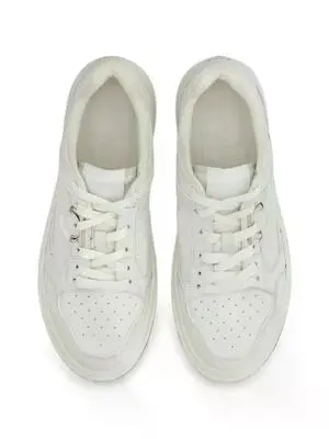 FERRAGAMO Gancini Perforated High Top Sneakers