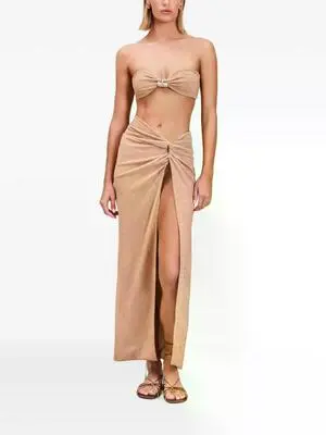 Devon Windsor Gwen Twist-detail Front-slit Skirt