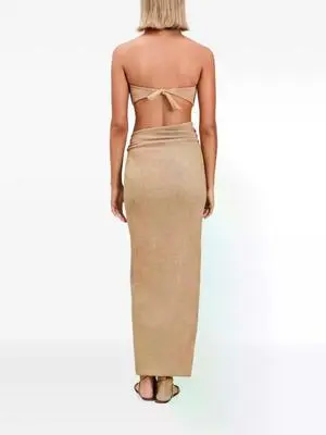 Devon Windsor Gwen Twist-detail Front-slit Skirt