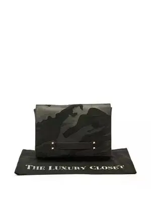 Valentino Garavani Stud-embellished Camouflage Clutch Bag
