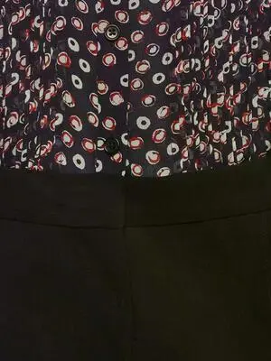 Diane Von Furstenberg Abstract Print Long Sleeve Jumpsuit