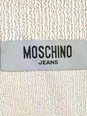 Moschino Metallic V-neck Cardigan - Gold