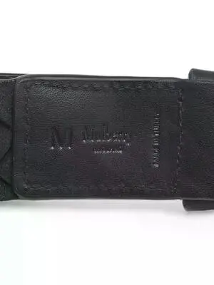 Mulberry Woven Leather Belt With M Buckle