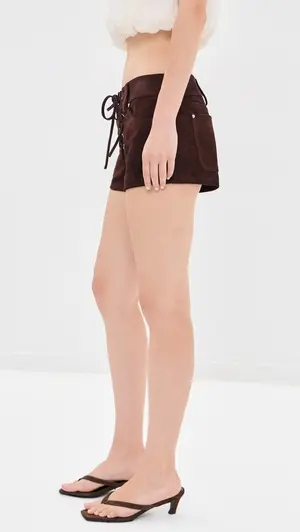 Staud Geo Suede Shorts