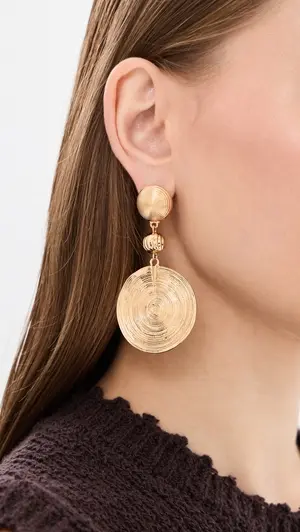 Ettika Swirl Pendant Dangle Earrings