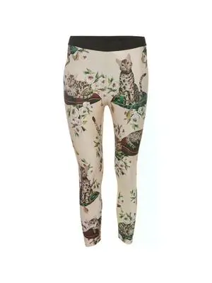 Dolce & Gabbana Printed Jersey Leggings - Neutrals