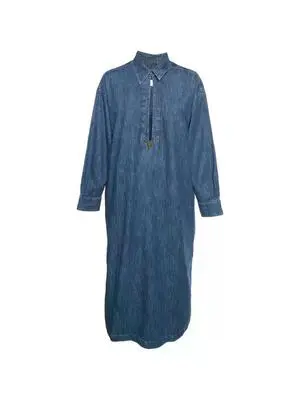 Valentino Garavani Vlogo Denim Kaftan Dress