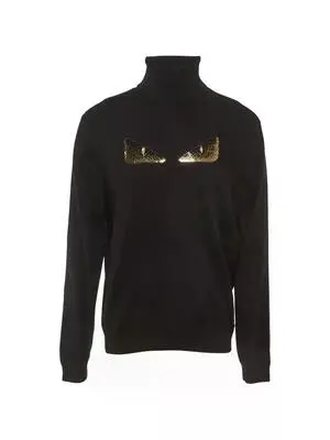 Fendi Sequin Embellished Roll Neck Sweater