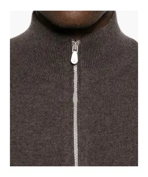 Brunello Cucinelli Cashmere High-neck Cardigan With Zipper