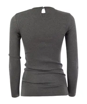 Brunello Cucinelli Chain-linked Crewneck Top