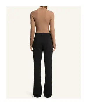 COURREGES Rib-knit Long-sleeve Polo Shirt