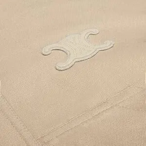 Celine Triomphe Blouson Jacket In Oxford Cotton