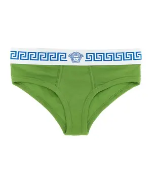 Versace Ribbed Stretch Briefs - Green