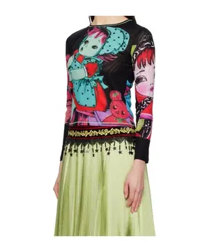 CHOPOVA LOWENA Long-sleeved Mesh Top