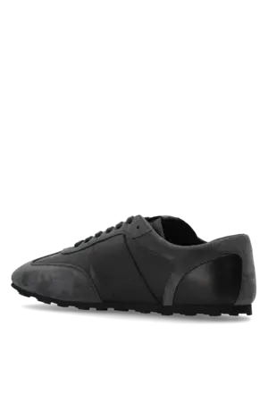 Marni Paneled Suede And Leather Low Top Sneakers