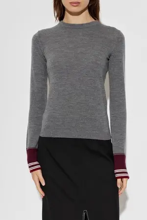 IRO PARIS Muse" Wool Knit Sweater With Contrast Cuffs