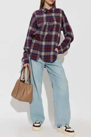 Furla Sky Low-top Leather And Suede Sneakers