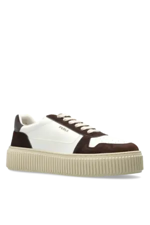 Furla Sky Low-top Leather And Suede Sneakers