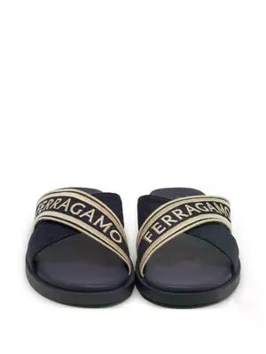 FERRAGAMO Criss-cross Canvas Sandals