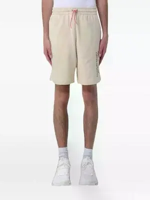 EA7 Logo Print Drawstring Shorts - Neutrals