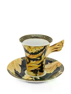 Versace Ikarus Vanity Espresso Cup And Saucer Set - Black