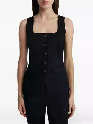 Anna Quan Sleeveless Square Neck Top