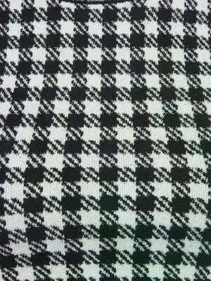 Sandro Houndstooth Pattern Cropped Top