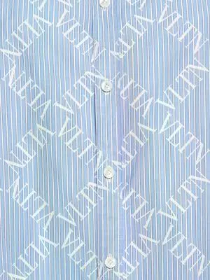 Valentino Garavani Striped Cotton Shirt With Logo Print