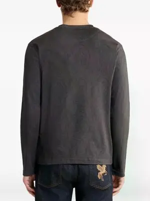 Etro Cotton Jersey Sweater With Arnica Motif