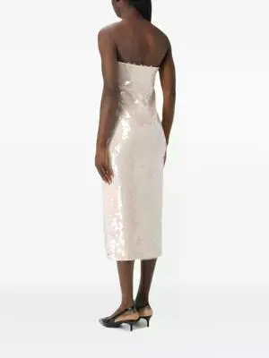 Max Mara Embellished Strapless Midi Dress