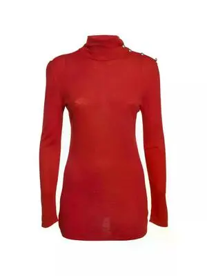 Balmain Button-detail Roll-neck Knit