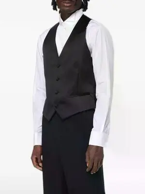 Emporio Armani Satin Button-down Waistcoat