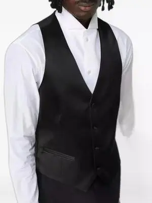 Emporio Armani Satin Button-down Waistcoat