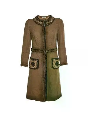 Prada Embellished Tweed Coat