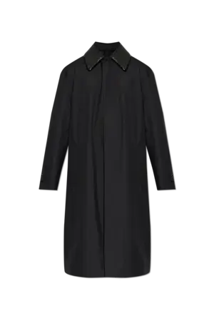 Bottega Veneta Coat With A Detachable Leather Collar