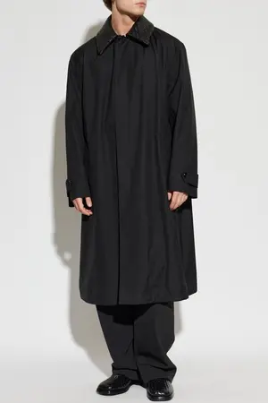 Bottega Veneta Coat With A Detachable Leather Collar